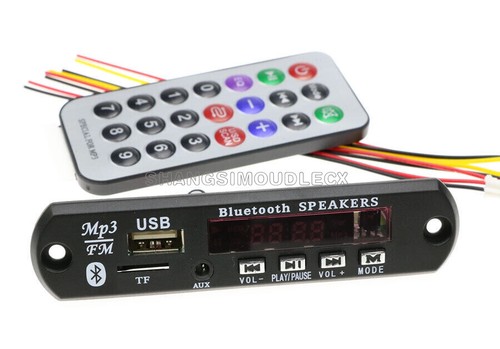 Car Wireless Bluetooth 12V MP3 WMA Decoder Board Audio Module USB TF ...