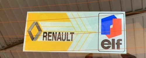 adhésif sticker " RENAULT ELF " pour vitre arrière R14 R15 R16 R17 R18 ...