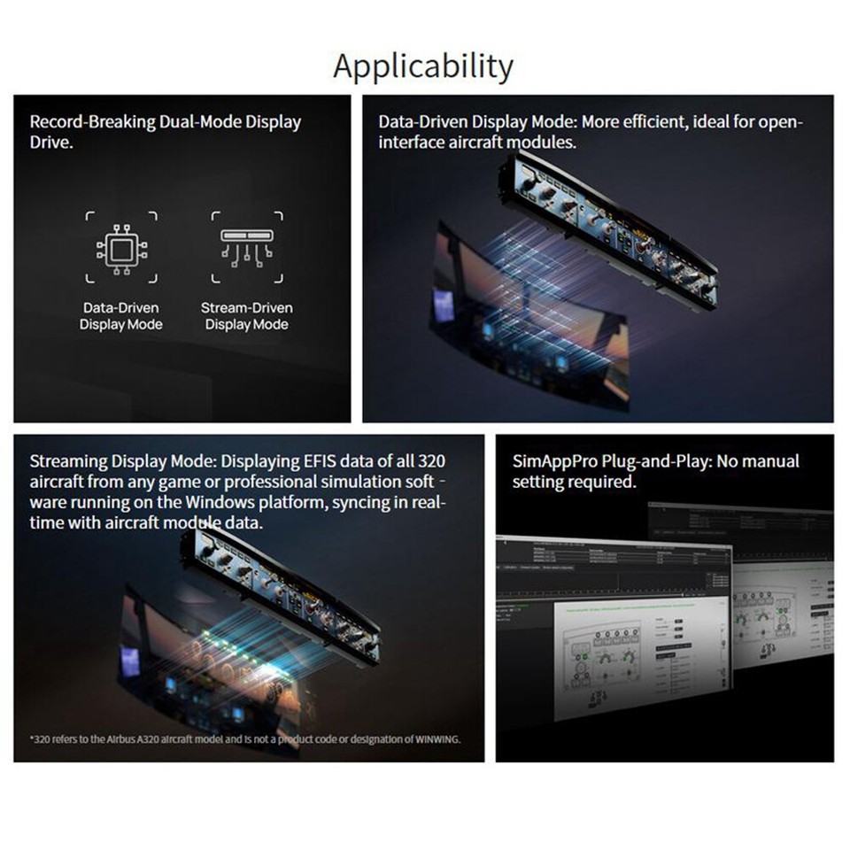 WINWING A320 EFIS-L/R Full-size EFIS Flight Control Panel Flight Game ...