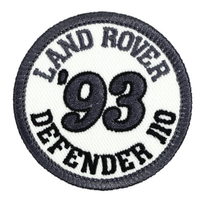 1993 Land Rover Defender 110 Embroidered Patch Ivory/Dark Gray Iron-On ...