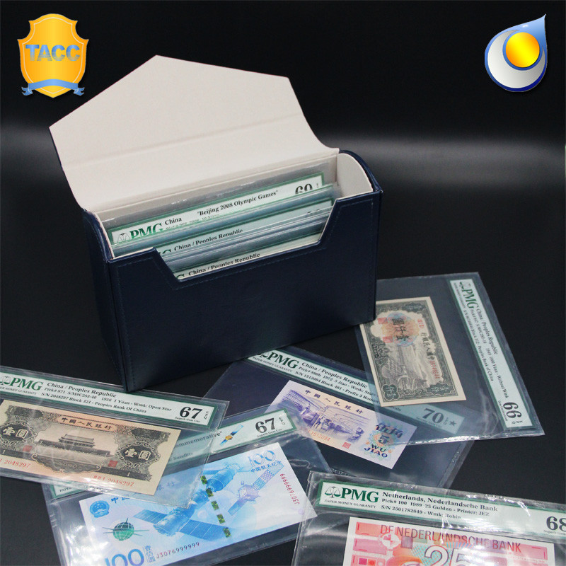 Storage Box w Faux Leather for PMG Graded Banknotes Currency Holder ...