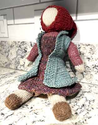AMISH DOLL No Face 16” Handmade Vintage Knit Primitive Girl Doll ...