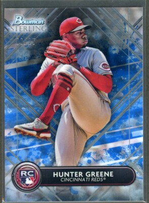 2022 Bowman Sterling Hunter Green RC #BSR-47 BLUE REFRACTOR /25 - Reds ...