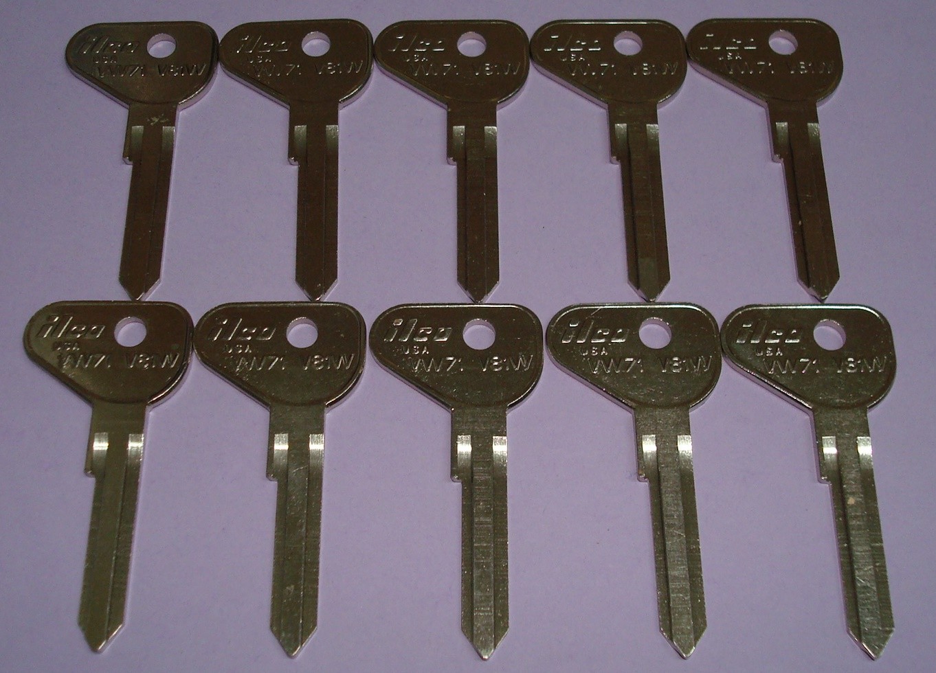 10 VW71 VOLKSWAGON VW BEETLE KEY BLANKS 1971 1972 1973 1974 1975 1976 ...