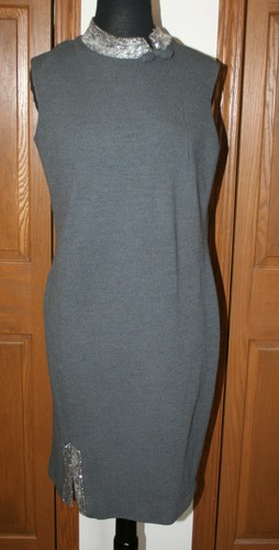 VTG 1950s Women's Shift Sheath Wool Knit Pencil Dress… - Gem