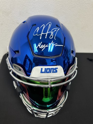 Calvin Johnson Full Size Detroit Lions SpeedFlex AUTO Authentic Helmet ...