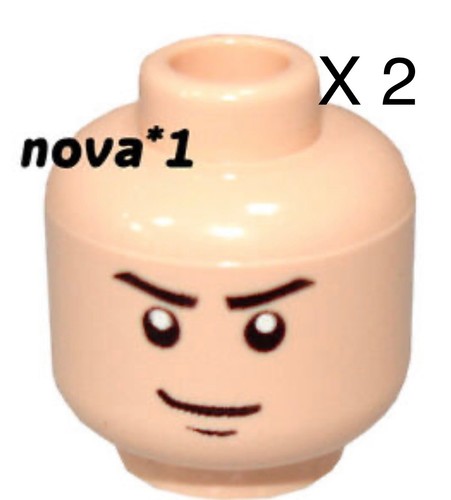 LEGO MALE BOY HEAD FLESH TONE X 2 FOR MINIFIGURE NEW | eBay UK