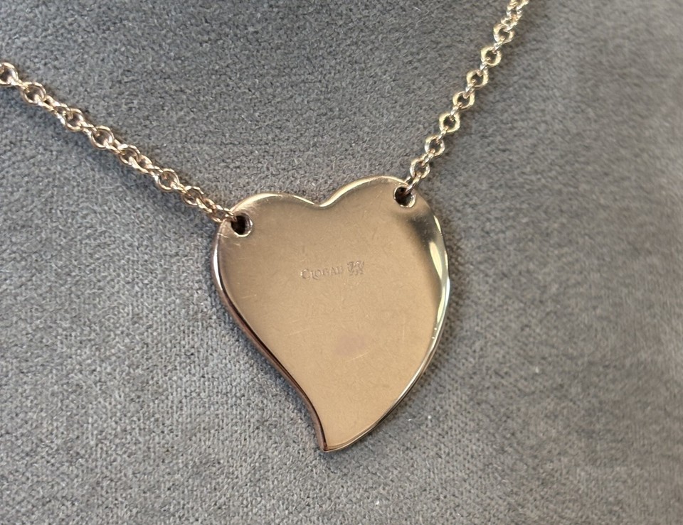 9ct Rose Gold Clogau Signature Heart Necklace 18" Rare | eBay UK