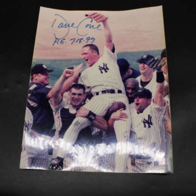 David Cone Signed 8x10 Photo Yankees Auto PG 7-18-99 Inscription D12519 ...