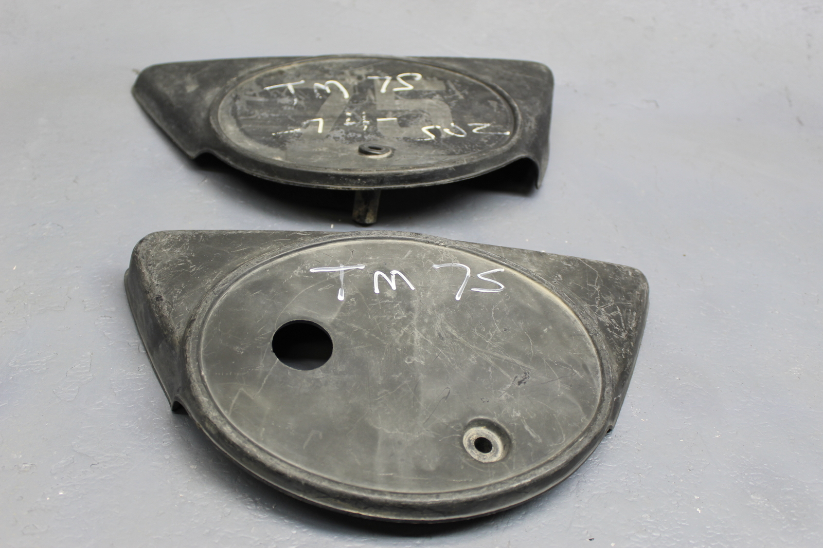 1974 SUZUKI TM75 MINI CROSS LEFT RIGHT SIDE PANELS FAIRINGS COWLS SET ...