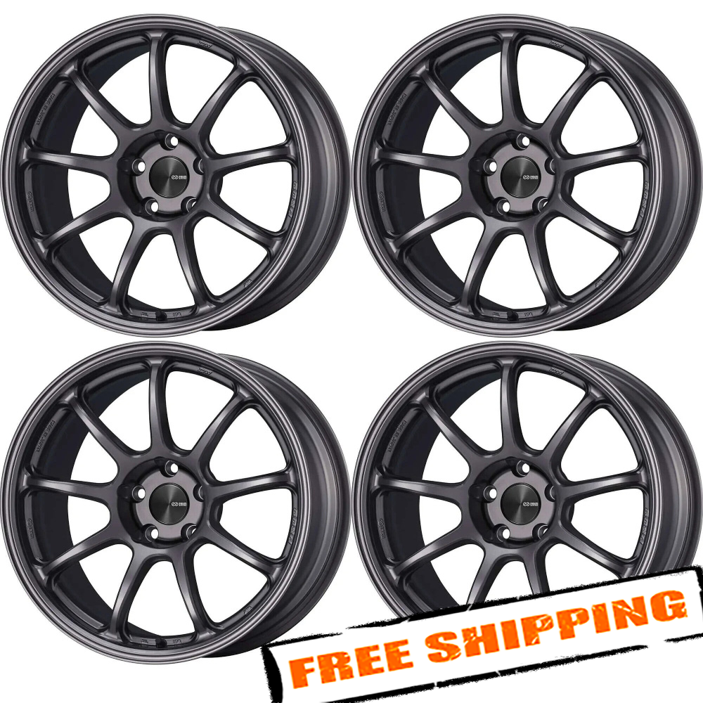 Enkei 540-895-6527DS Set of 4 18x9.5 5x4.5 27mm 75mm PF09 Dark Silver ...