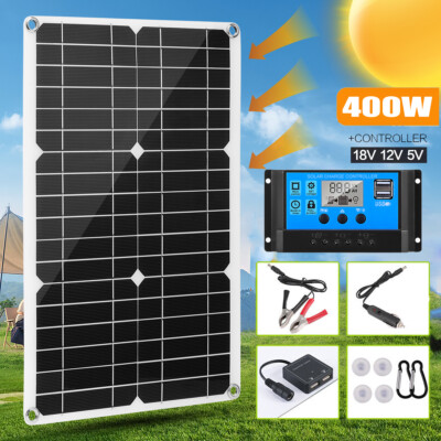 400 Watts Solar Panel Kit 100A 12V Battery Charger w/ Controller ...