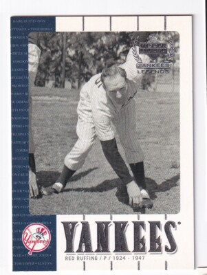 Red Ruffing 2000 Upper Deck Baseball Legends Trading Card # 37 | eBay