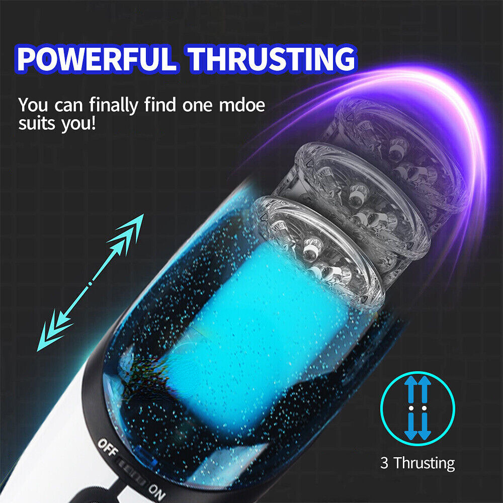 Male Masturbaters Automatic Handsfree Telescopic Sucking Cup Stroker ...