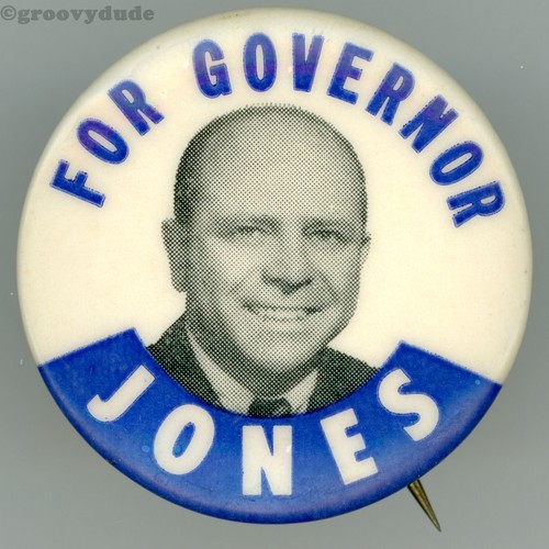 1961 Walter H. Jones for Governor New Jersey Primary Campaign Pin ...