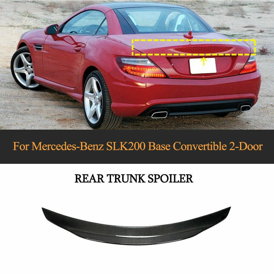 Carbon Fiber Rear Trunk Spoiler Wing For Benz R172 SLK-CLASS 11-16 SLC ...