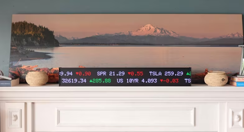 Quotron 'WOLF' Retro Stock Ticker, Crypto, Sports, Weather + FREE wall ...