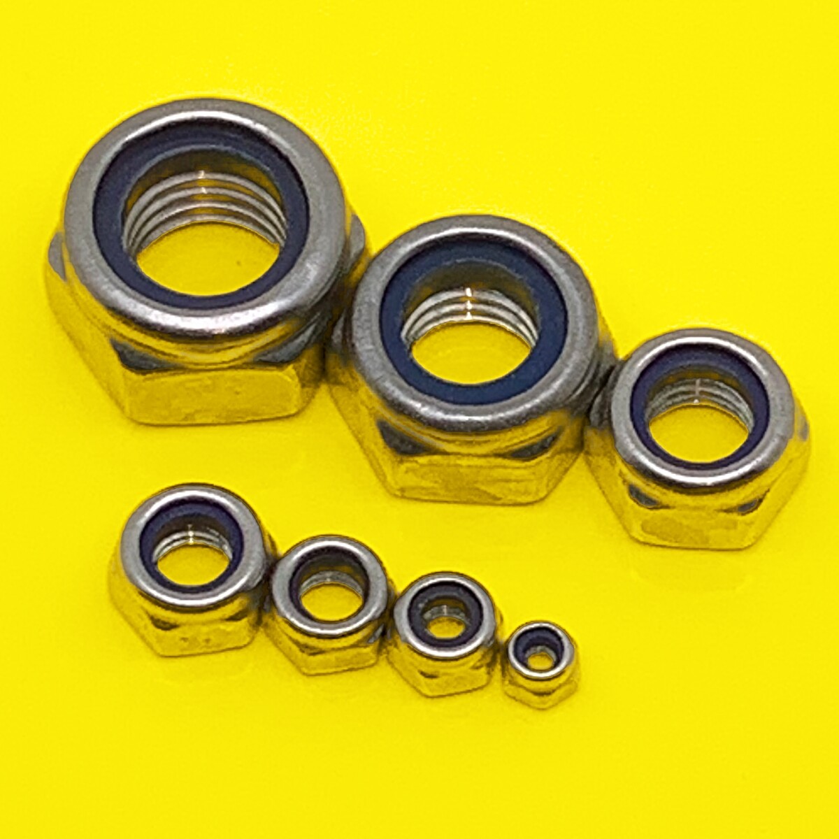 SELBSTSICHERNDE SICHERUNGSMUTTER STOPPMUTTER MUTTER EDELSTAHL DIN 985 ...