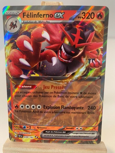 Carte Pokemon FELINFERNO 034/162 EX EV5 Ecarlate et Violet TEF FR NEUF ...
