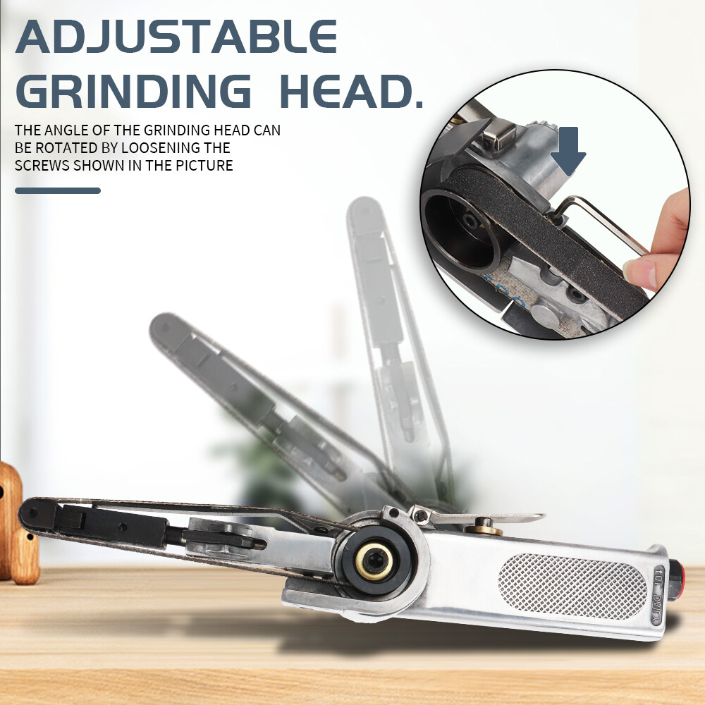 330 x 10mm Wide Air Finger Belt Sander Power File Detail Sanding with ...
