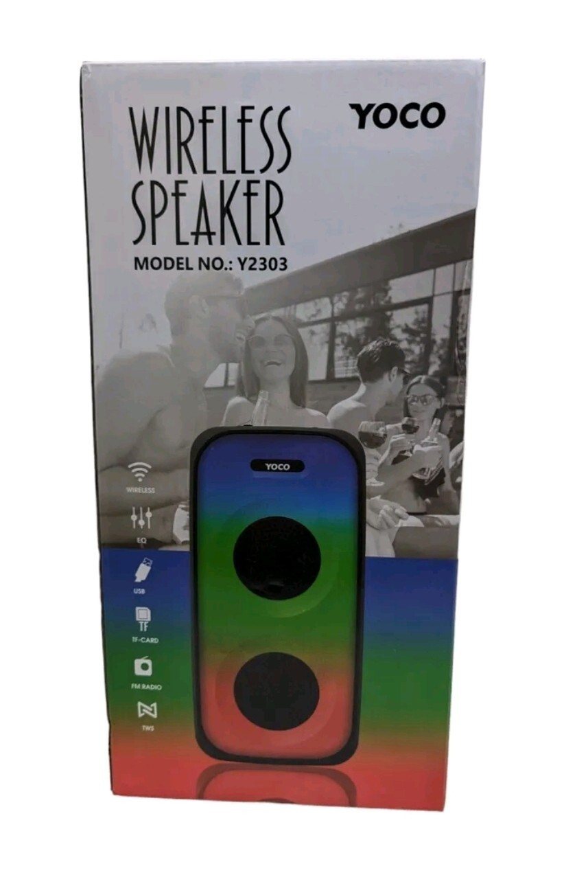 Yoco Wireless Speaker Y2409 5 EQ MODES 3 LIGHT MODES - USB Portable for sale online | eBay