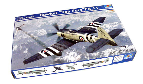 TRUMPETER 01631 Aircraft Model 1/72 Hawker Sea Fury FB.11 Scale Hobby ...