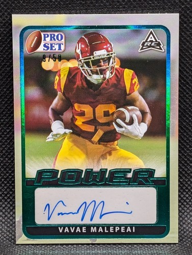 2021 Leaf Pro Set Power Base Emerald Spectrum Foil /50 Vavae Malepeai ...