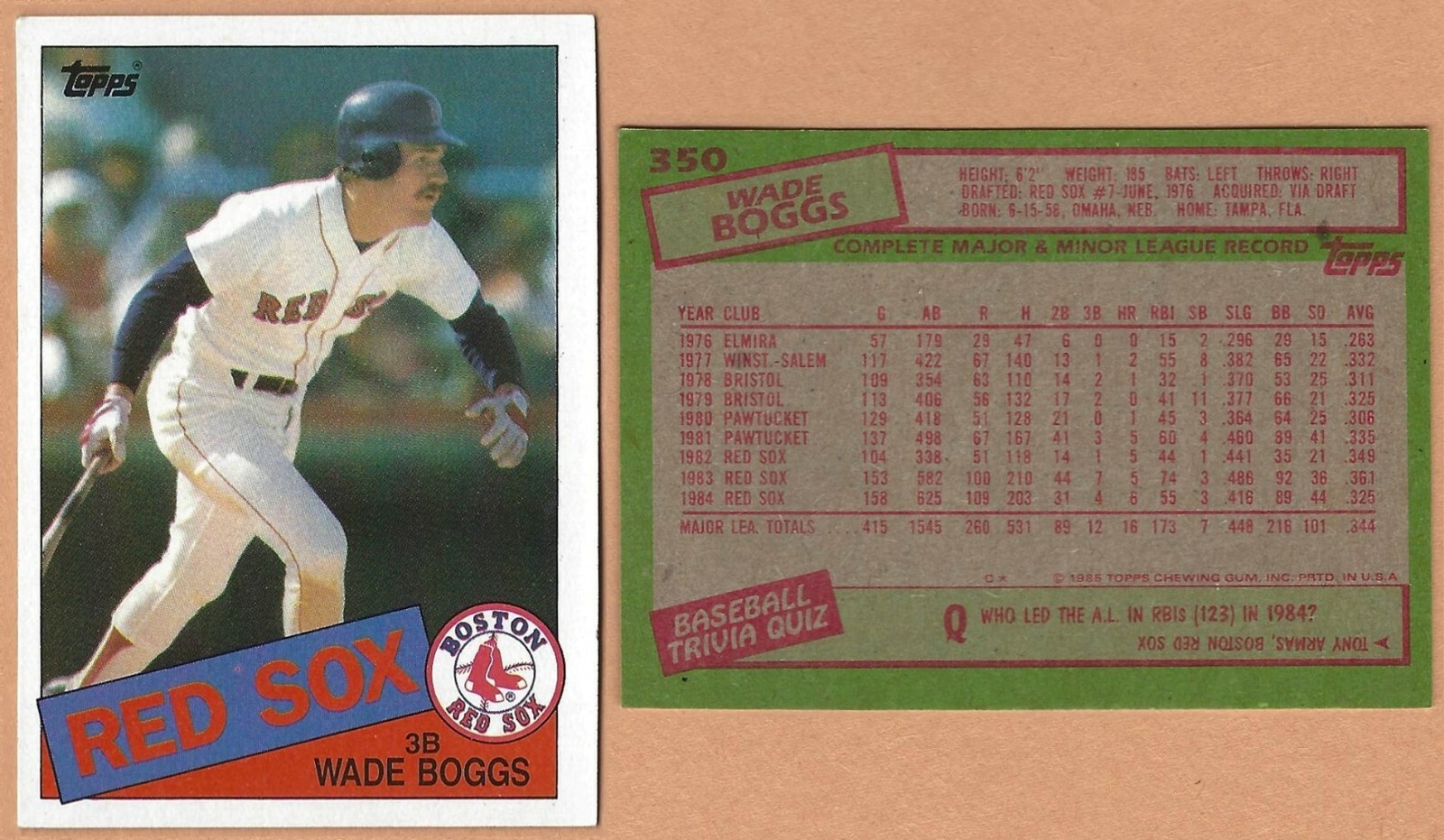 1985 Topps - #350 Wade Boggs for sale online | eBay