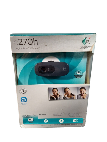 Webcam Logitech C270 HD 720p Built in Microphone Stereo Headset ...