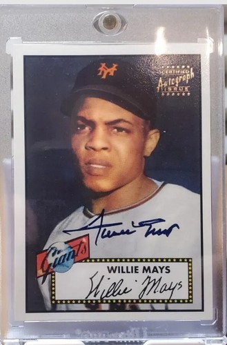 Willie Mays 1996 TOPPS Commemorative Set '52 Rookie RC Reprint AUTO ...