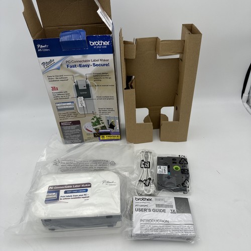 Brother P-Touch PT-1230PC PC-Connectable Label Maker Auto Cutter. | eBay
