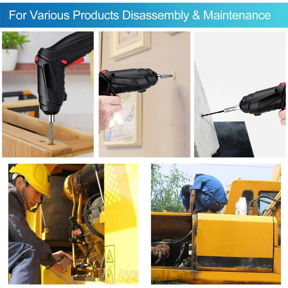 3.6V Cordless Electric Screwdriver Set USB Charging 3Nm Screw Gun With ...