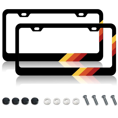 2X For Toyota Rav4 Accessories Tri 3 Color Car SUV License Plate Frame ...