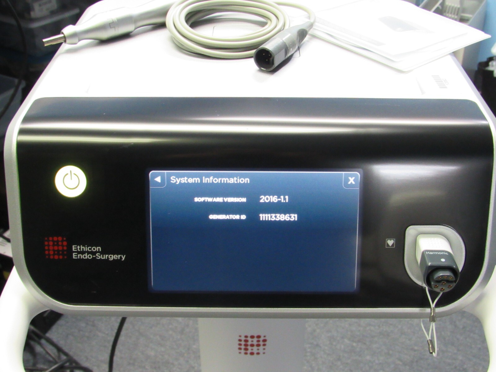 J&J Gen 11 Harmonic Scalpel Generator w/ Handpiece & Footswitch 2016 ...