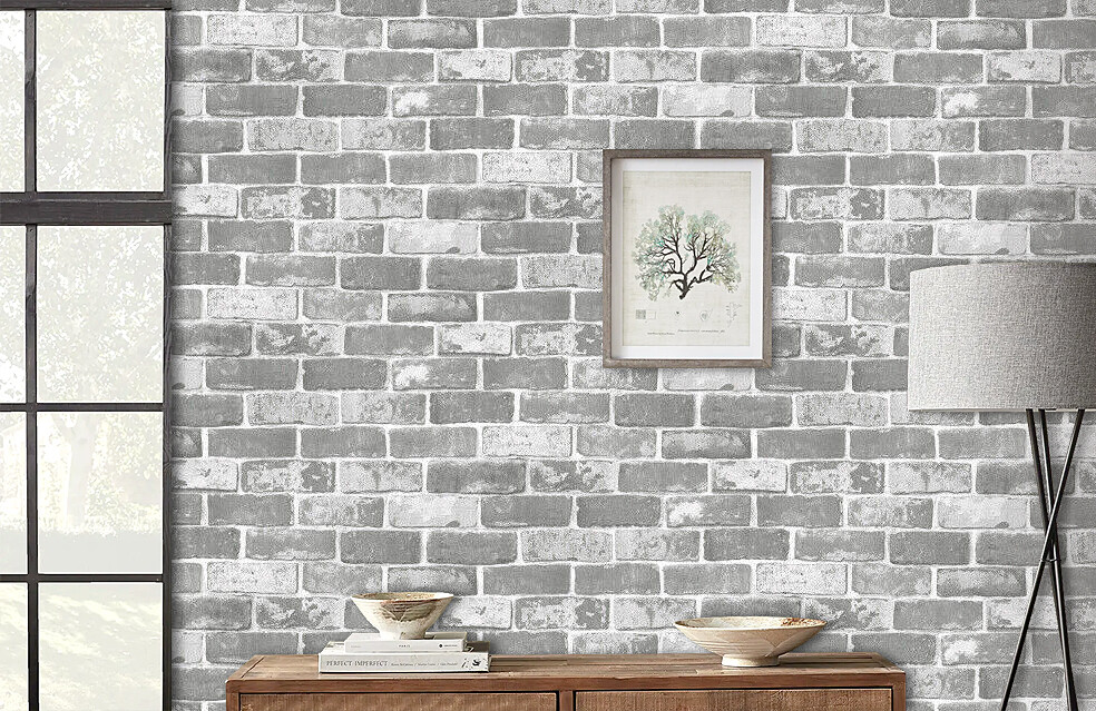 Wallpaper Designer Rustic Brick Brick Wallpaper – Simple Shapes