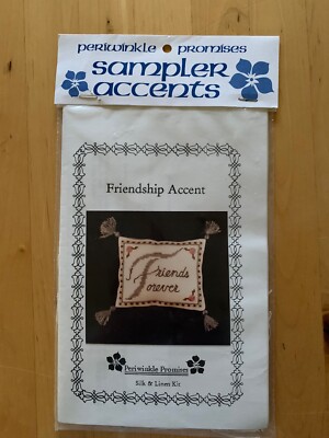 Periwinkle Promises Sampler Accents Friendship Accent Pillow Cross ...