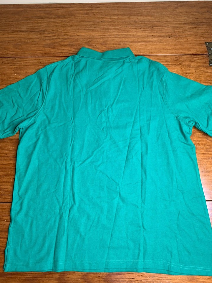NWT HB Harbor Bay DXL POLO Mens 2XLT Green 2 Button S/S Pullover Shirt ...