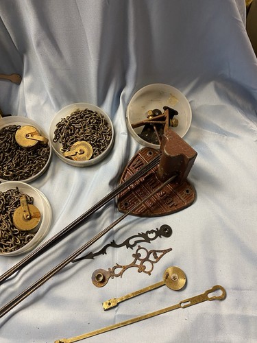 Vintage Clock Parts Lot movement Westminster chimes Germany Colonial ...