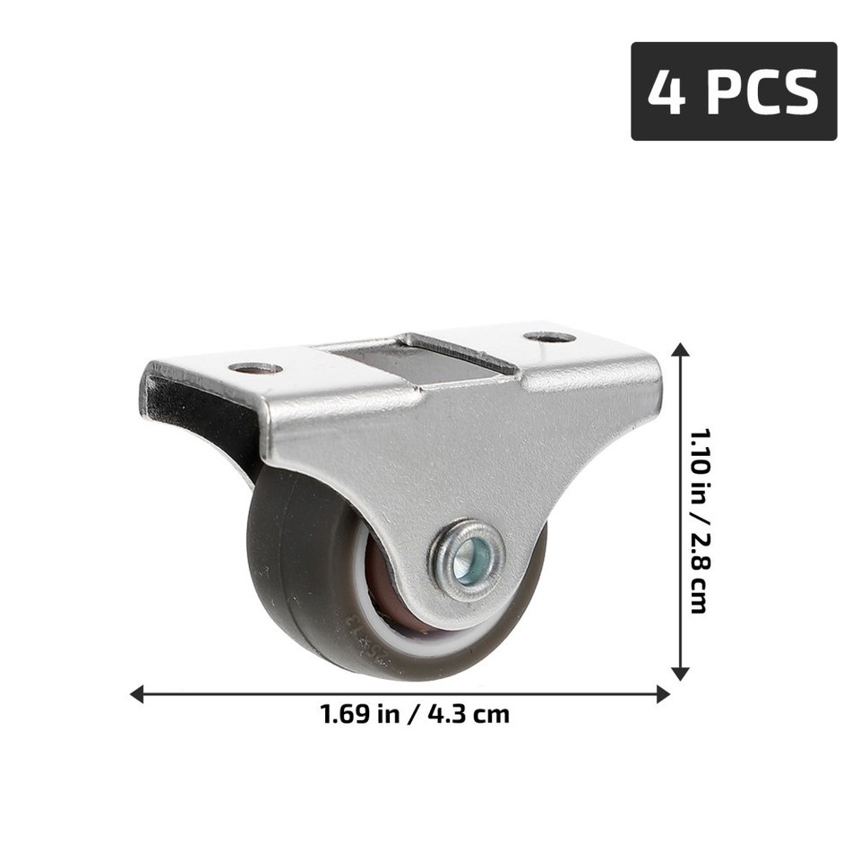 4 Pcs Silent Directional Wheel Small Wheels for Furniture Fixed Caster ...