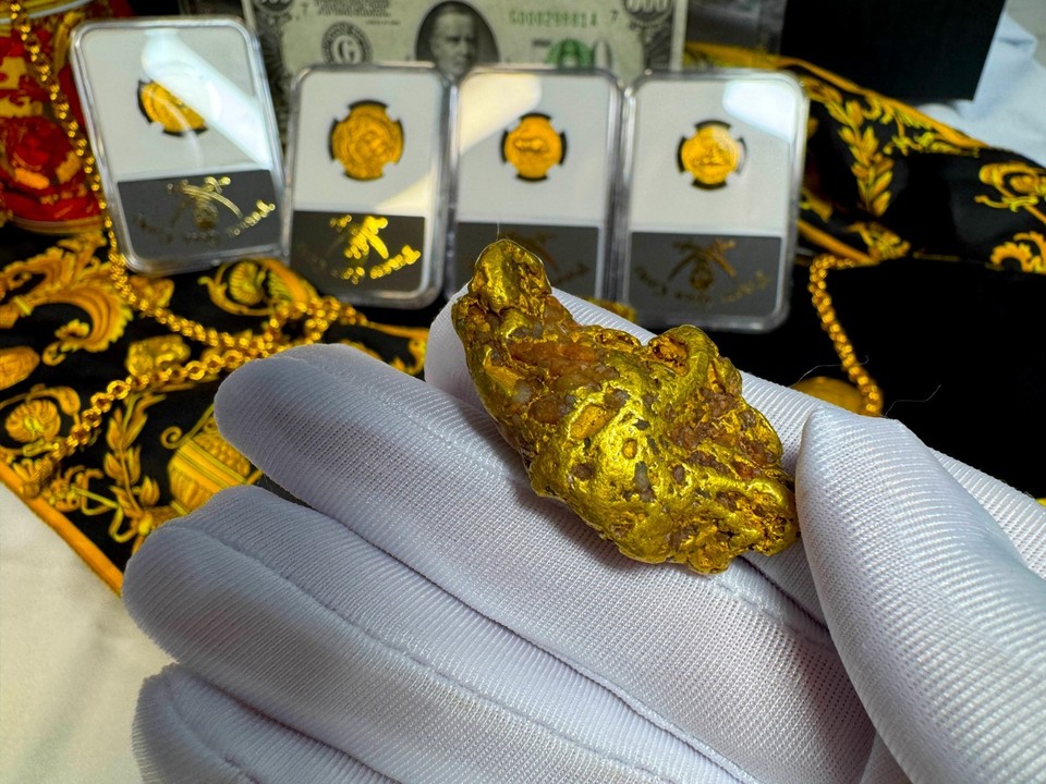 LARGE approx 1-1/2" ~ ARIZONA GOLD NUGGET 1.58oz or 49gm PIRATE GOLD ...