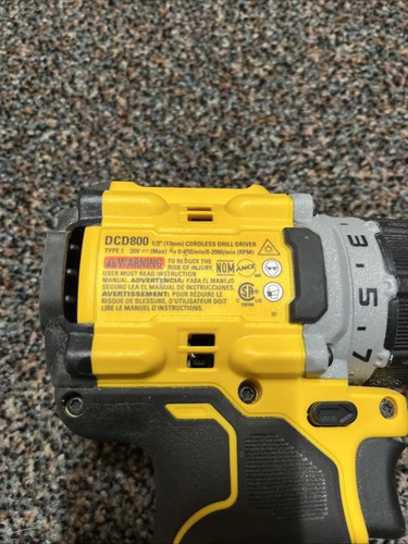 DEWALT DCD800B 20V MAX XR Brushless Li-Ion 1/2" Cordless Drill/Driver ...