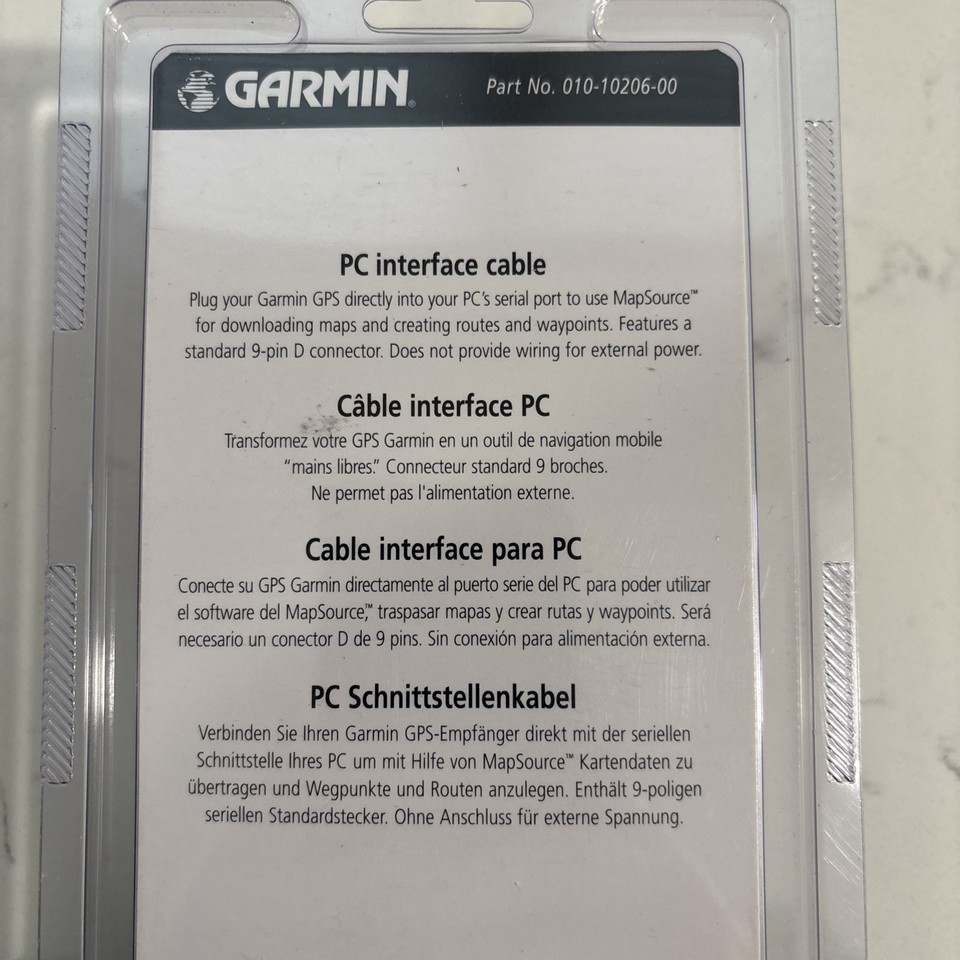 Garmin PC Interface Cable No. 010-10206-00 - New In Box | eBay