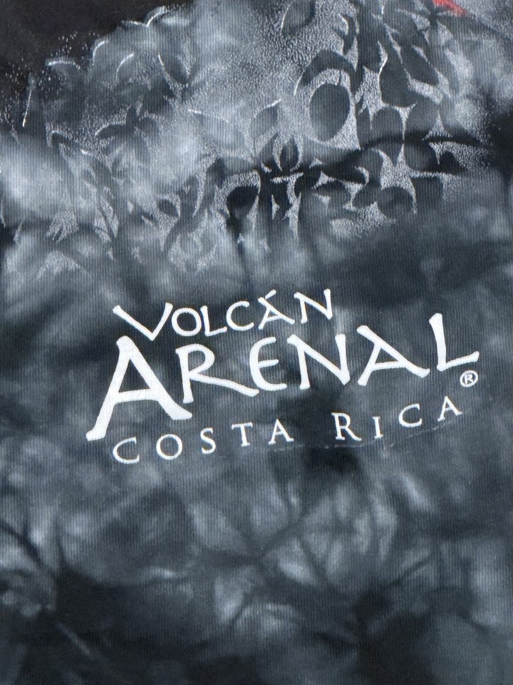 NWT Volcan Arenal Costa Rica Tie Dye Volcano Nature Art Short Sleeve ...