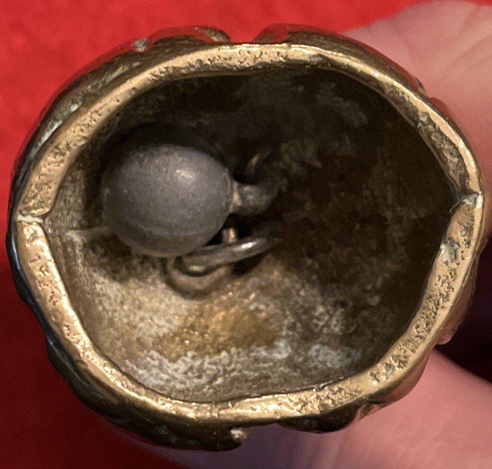 Vintage Solid Brass Hand Bell. Dutch Lady. 7 Cms Tall. Lovely Colour ...