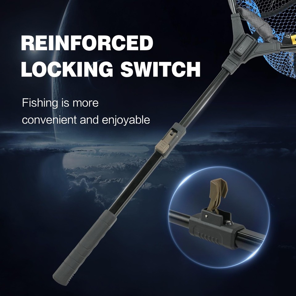 Floating Fly Fishing Net Rubber Fishing Net for Trout Foldable ...