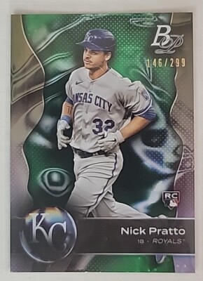 2023 Bowman Platinum NICK PRATTO #89 RC Emerald Ice Foil #/299 - KC ...