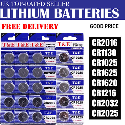 CR2032, CR2025, CR2016, CR1130, CR1620 Cell Battery Lithium Coin Cell ...