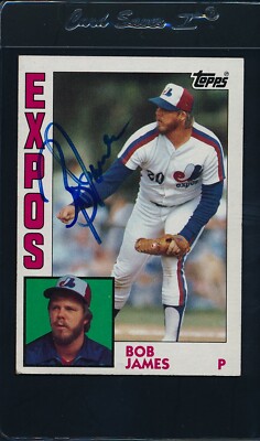 1984 Topps #579 Bob James Expos Signed Auto *14863 | eBay