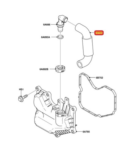 NEW GENUINE FORD C-MAX FOCUS MONDEO S-MAX GALAXY OIL SEPARATOR TUBE ...