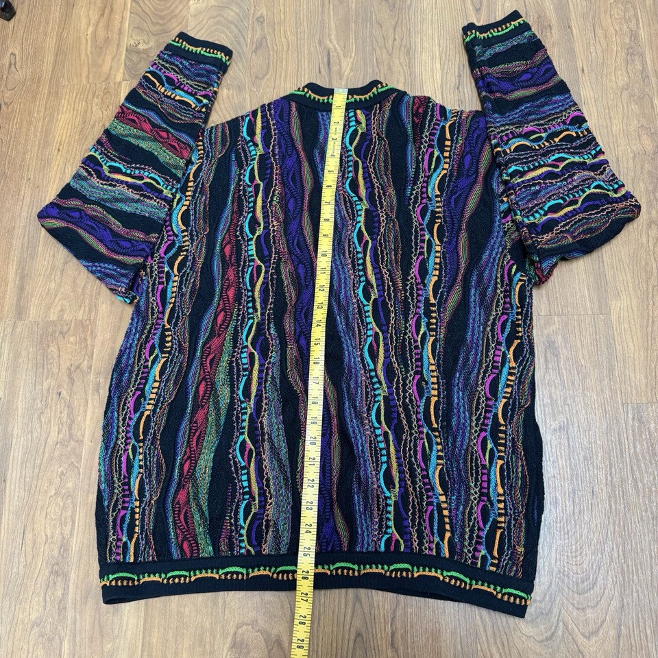 Vintage Coogi Australian Cardigan Sweater 5 Button Multicolor SZ Small ...